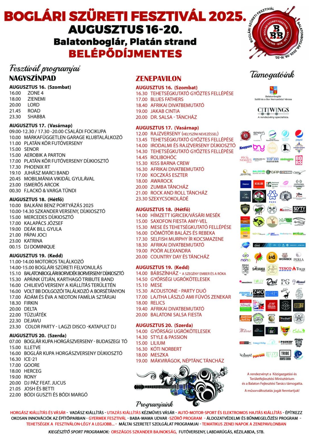 Balatonboglár Szüreti Fesztivál 2025 - ingyenes-programok.hu