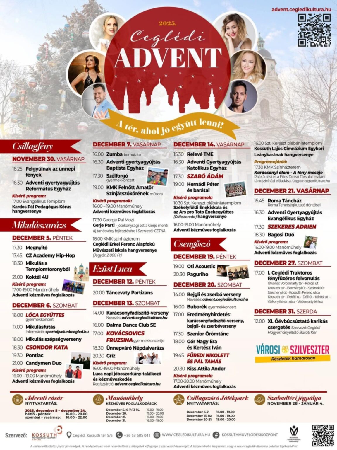 Ceglédi Advent 2025 programok és koncertek - Ingyenes Programok 2025 📅 | Koncertek és Események